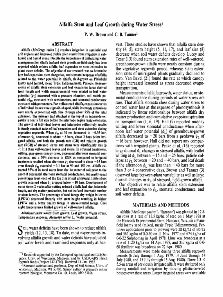 Stem Height | PDF | Leaf | Stoma