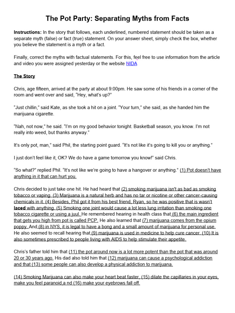 The Pot Party Marijuana Lesson 2 | PDF | Cannabis (Drug) | Smoking