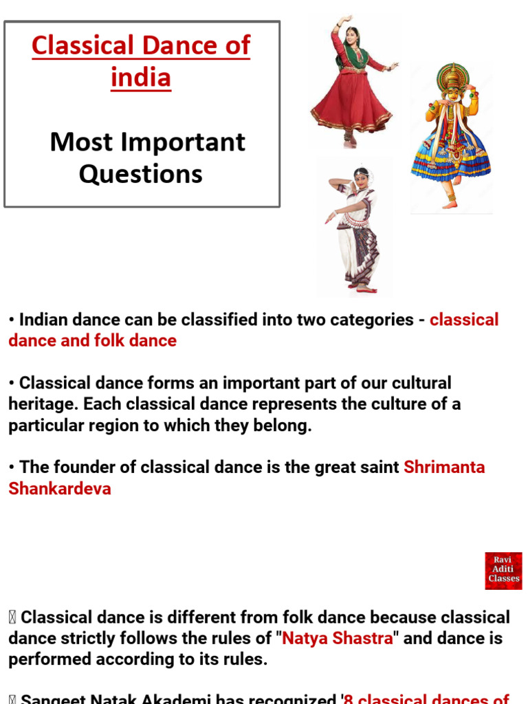 Classical Dances of India Explained | PDF | Dances | Concert Dance