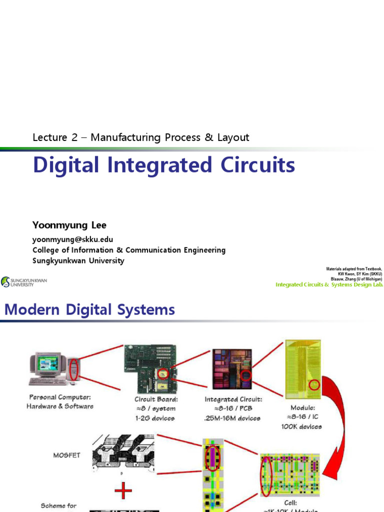 Digital Integrated Circuit 02 Manufacturing Process and Layout | PDF ...