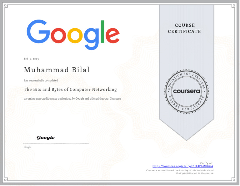 Computer Networking Certificate | PDF