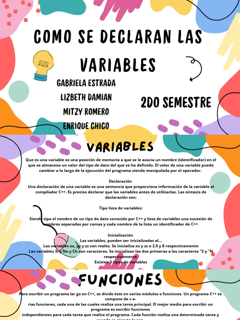 Variables | PDF | Variable (informática) | C