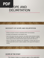 Scope and Limitations in Research Studies | PDF | Thesis | Psychology