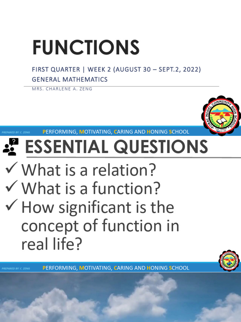 Updated GenMath Quarter-1 Week-2 Lesson-1 | PDF | Function (Mathematics) | Domain Of A Function