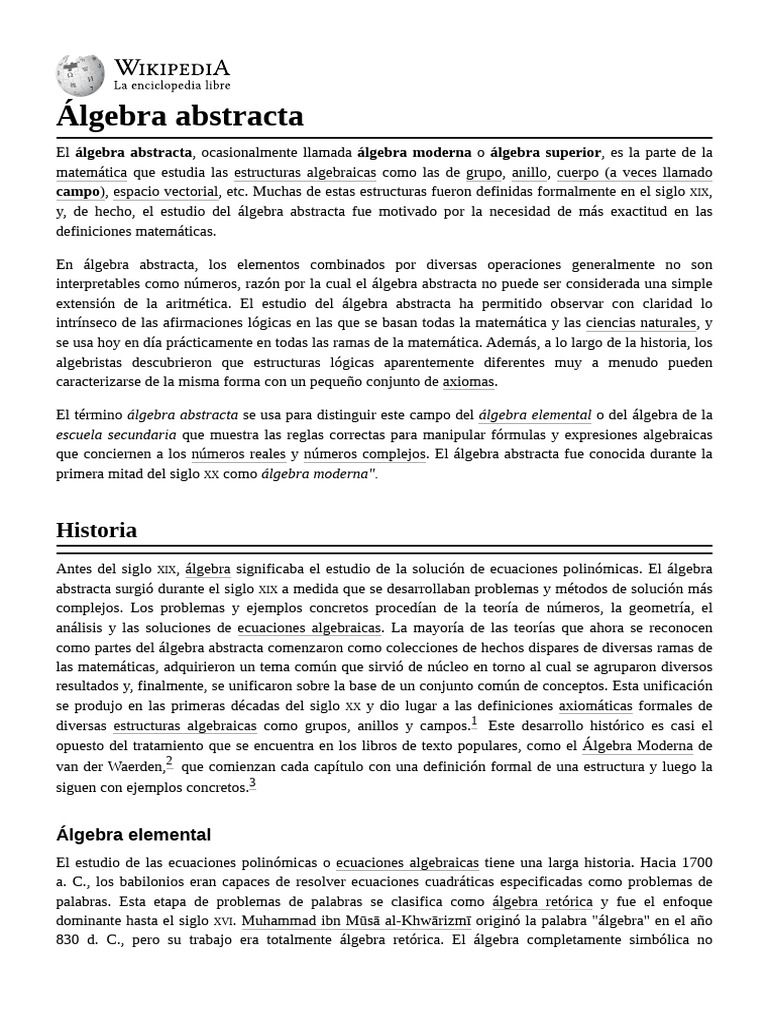Álgebra Abstracta | PDF | Álgebra abstracta | Grupo (Matemáticas)
