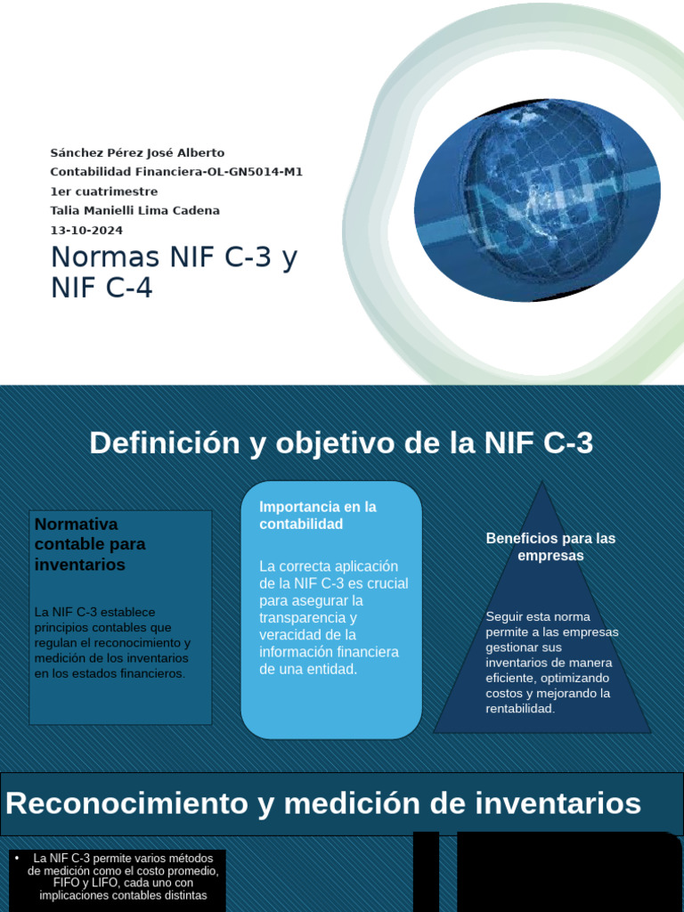 Jose_Sanchez_Normas NIF C-3 y NIF C-4 | PDF | Contabilidad | Estado financiero