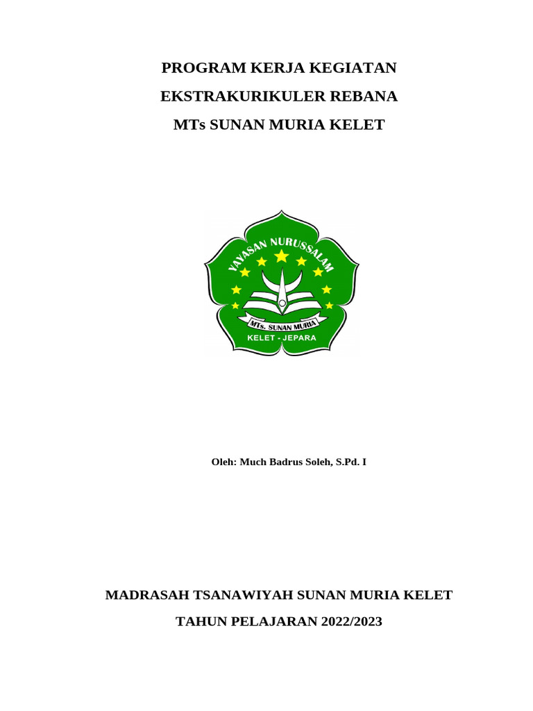 Program Kerja Ekstra Rebana | PDF