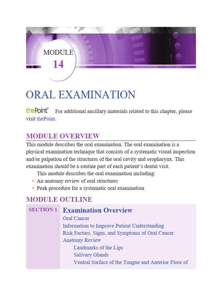A Step-by-Step Oral Examination | PDF | Tongue | Animal Anatomy