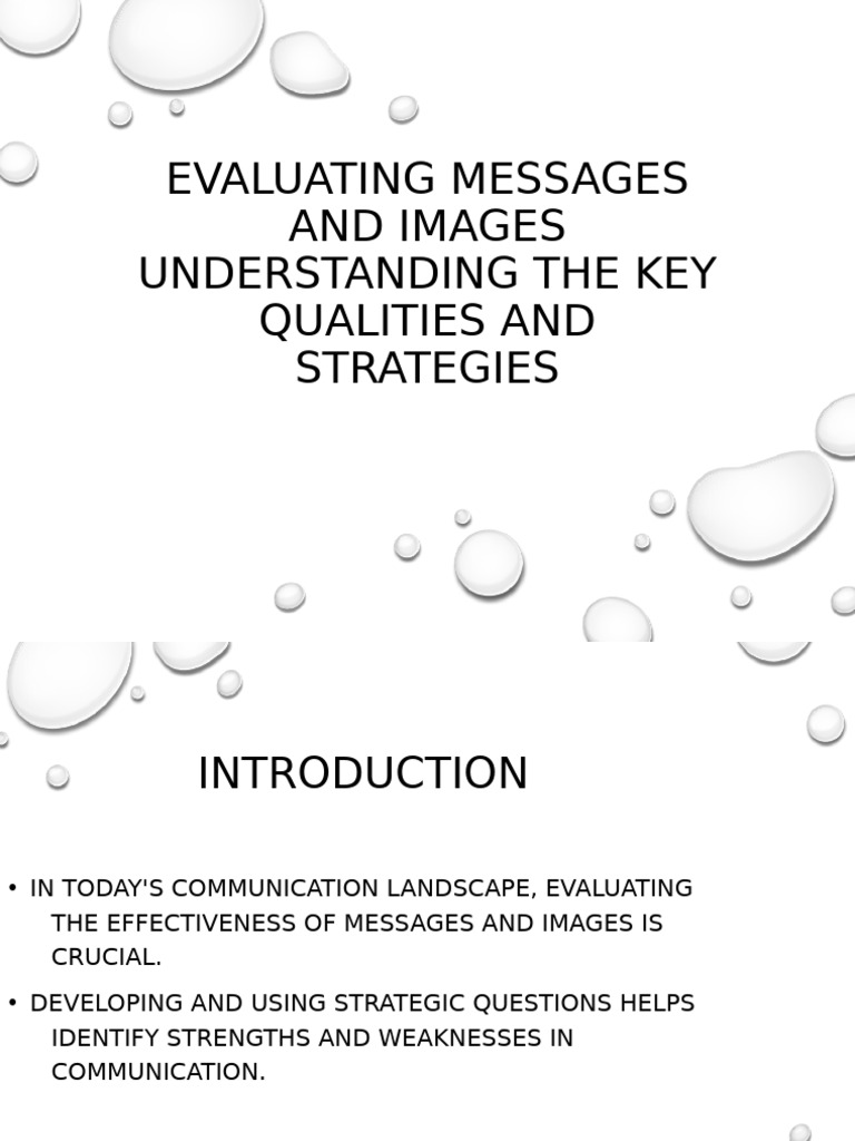 Evaluating Messages and Images Updated Presentation | PDF
