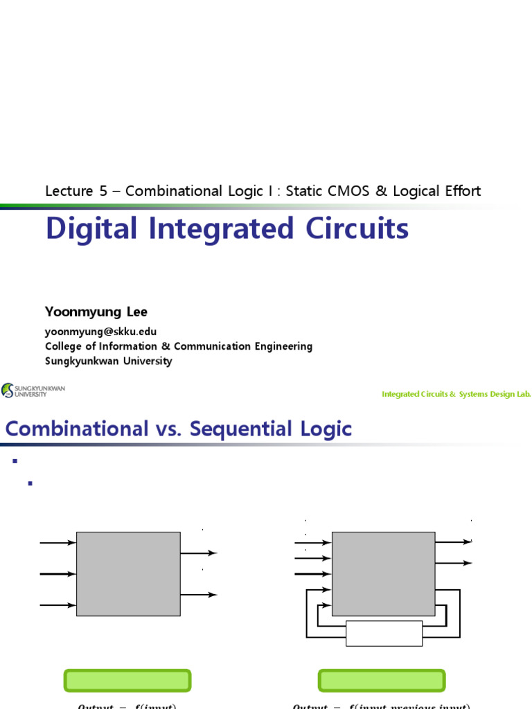 Digital - Integrated - Circuit - 05 - Combinational Logic I | PDF | Logic Gate | Cmos