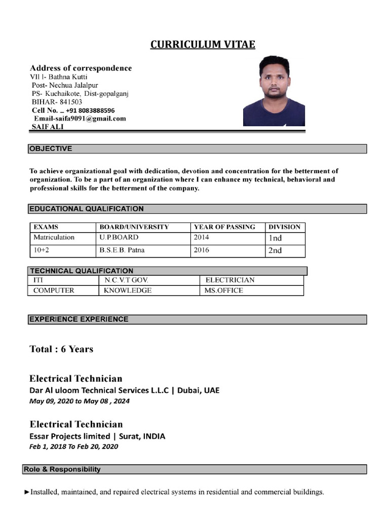 Saif Ali CV | PDF