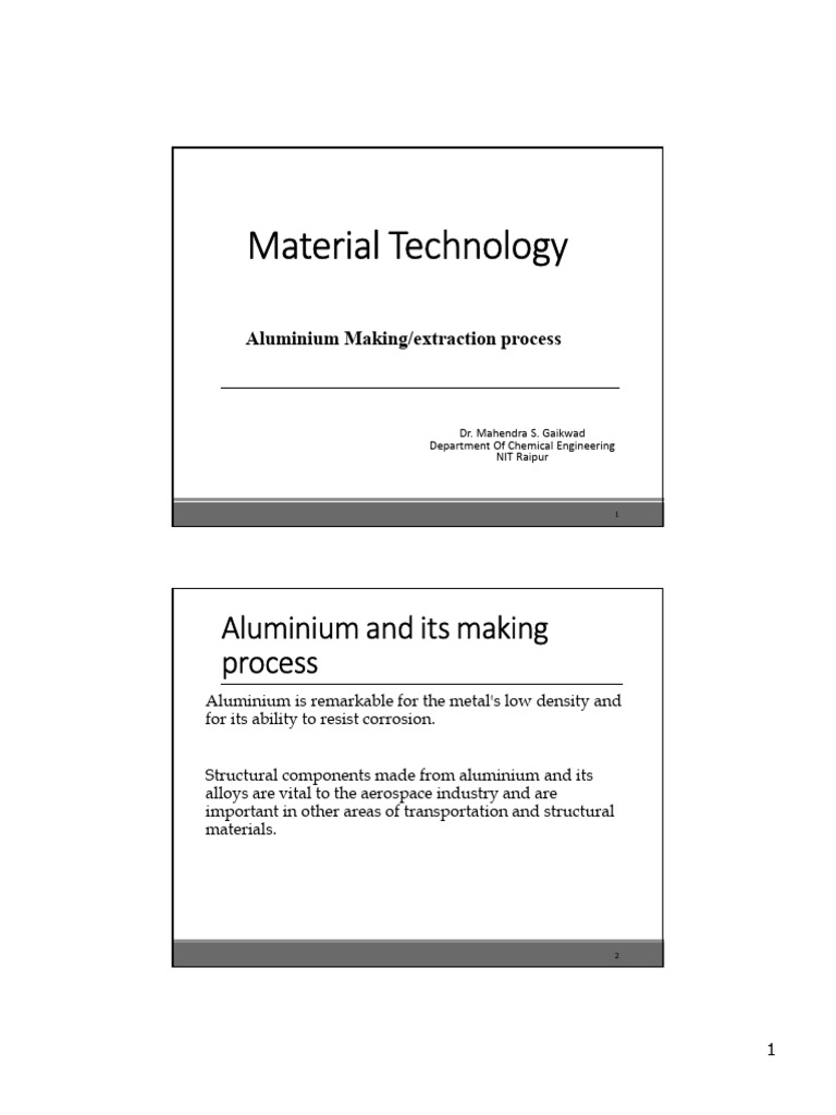Aluminium Extraction and Recycling Process | PDF | Aluminium Oxide ...