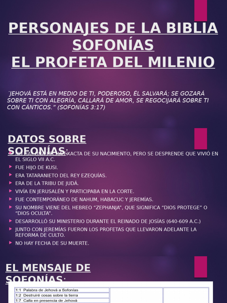 Sofonías: Profeta y Mensaje de Esperanza | PDF | Cristo (título) | Jesús