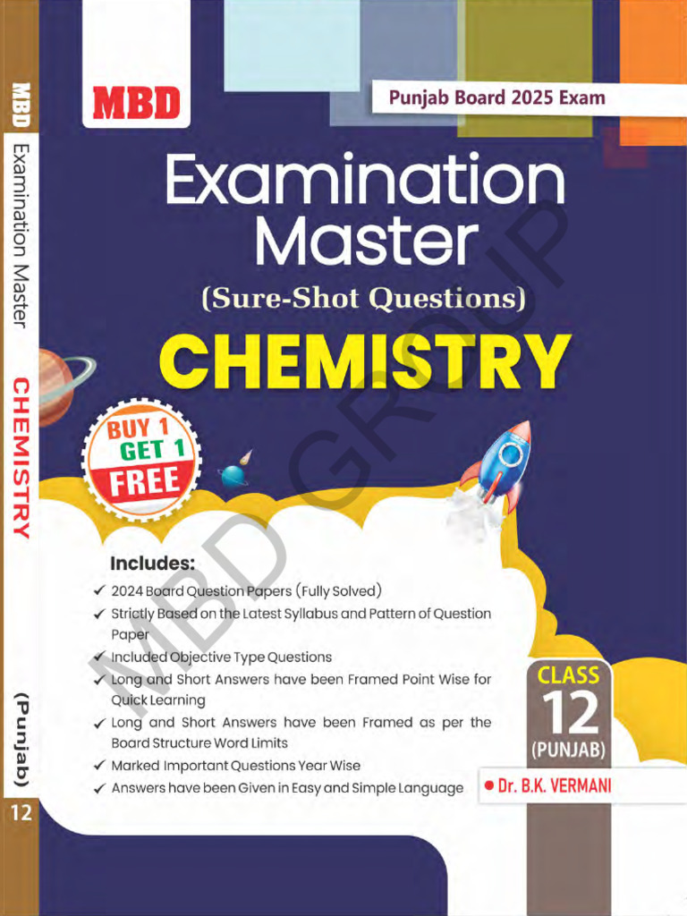 MBD Exam Master Punjab Chemistry-12 | PDF | Aldehyde | Chemical Bond