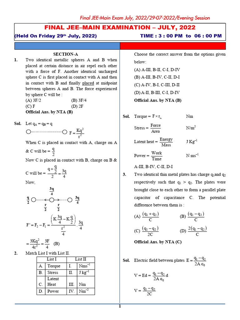 selfstudys_com_file (1) | PDF | Electrical Network | Force