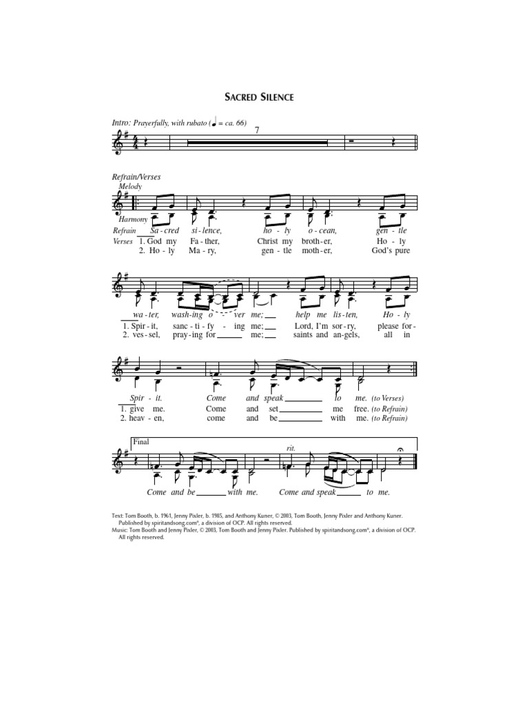Sacred Silence 63224 | PDF | Elements Of Music