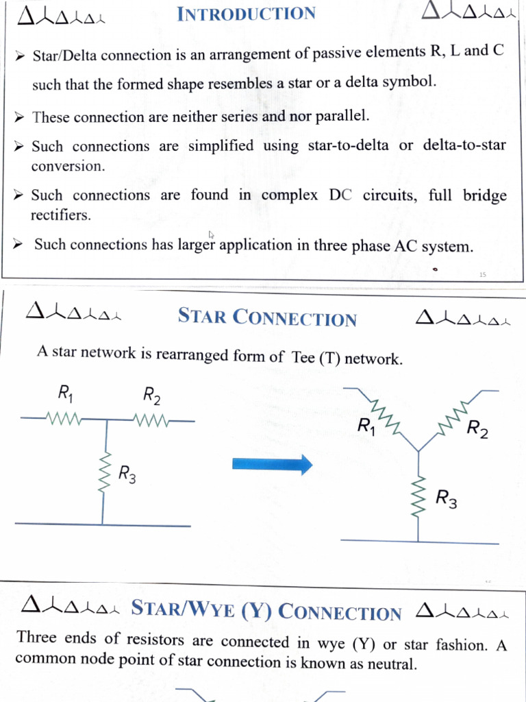 Star delta transformation | PDF