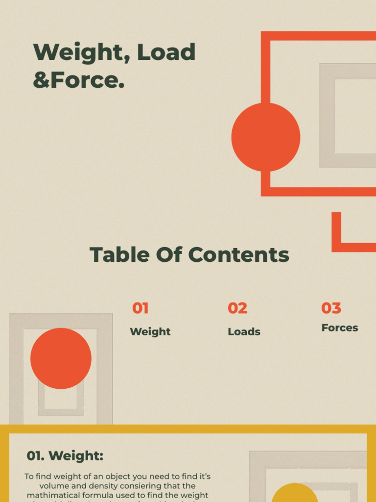 Understanding Weight, Loads, and Forces | PDF | Structural Load | Weight