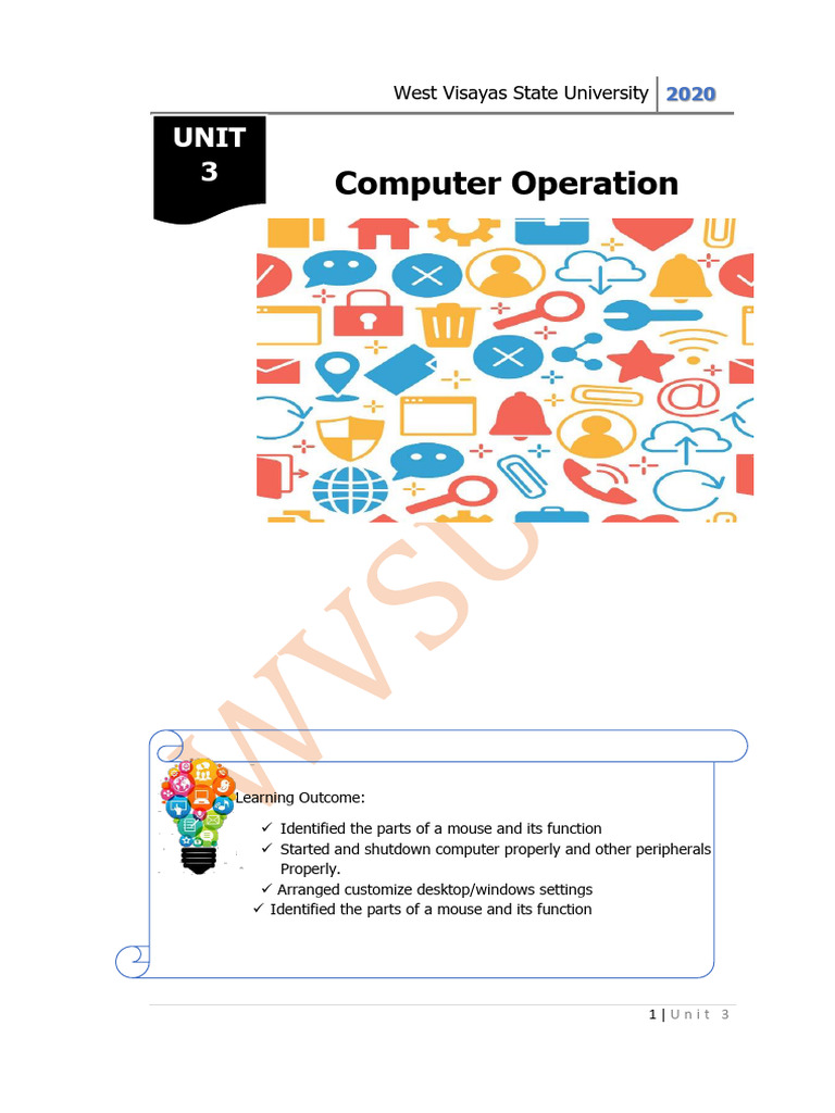 COMP101UNIT3 | PDF | Icon (Computing) | Cursor (User Interface)