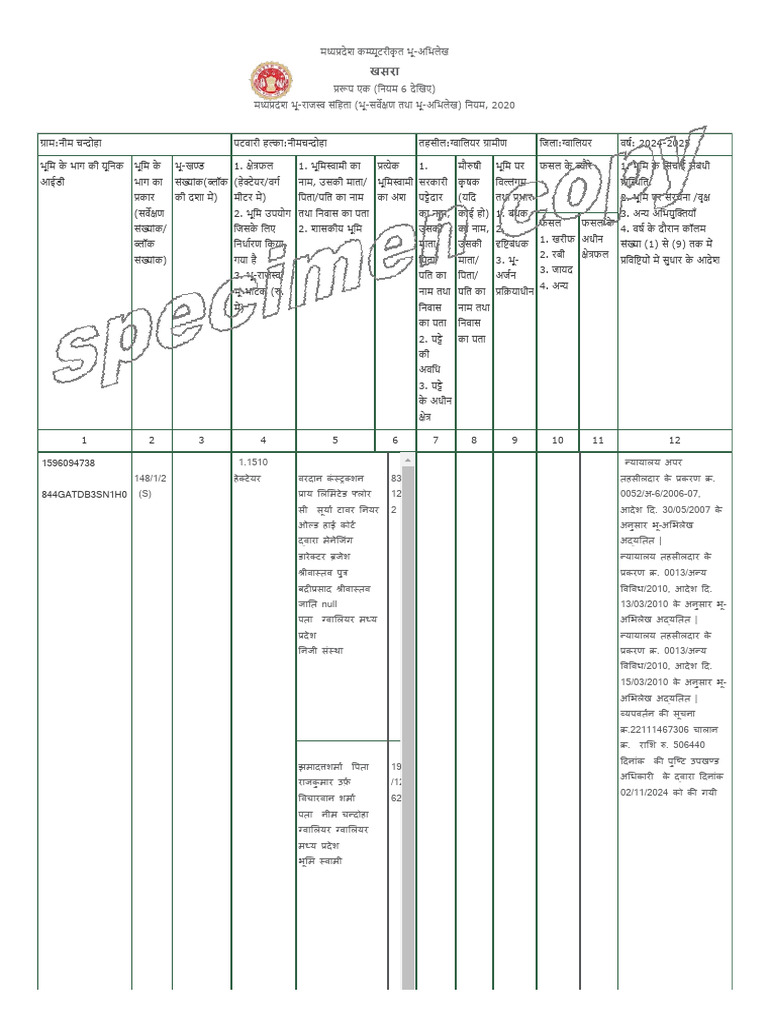 Diverted Khasra | PDF