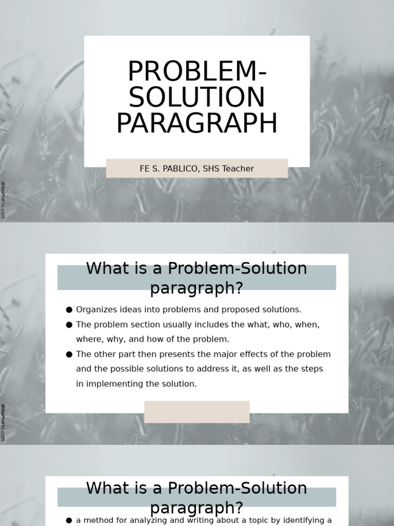 Module 1 Problem Solution Paragraph | PDF | Deforestation | Paper