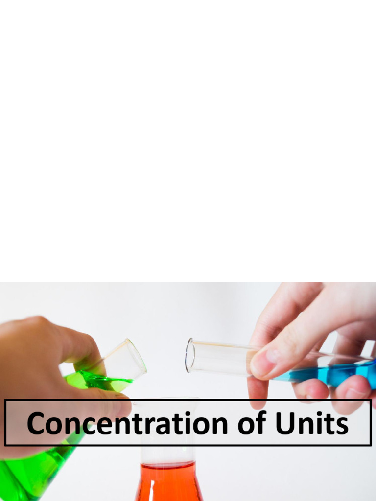 Concentration Calculation Guide | PDF | Mass Fraction (Chemistry ...