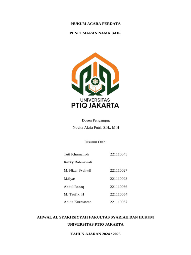 Pencemaran Nama Baik Tjandra Srijaya | PDF