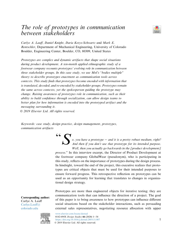 The Role of Prototypes in Communication | PDF | Nonverbal Communication ...