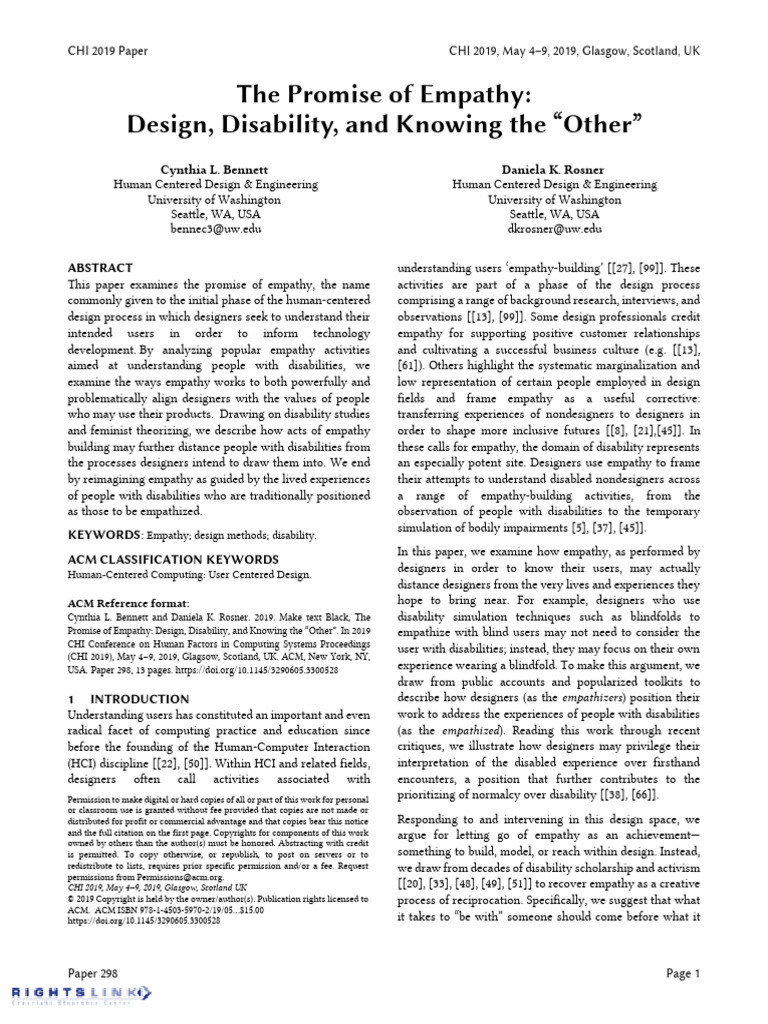 The Promise of Empathy | PDF | Empathy | Disability