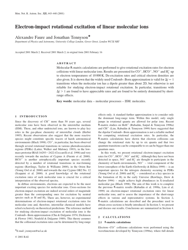 Alexandre Faure and Jonathan Tennyson - Electron-Impact Rotational ...