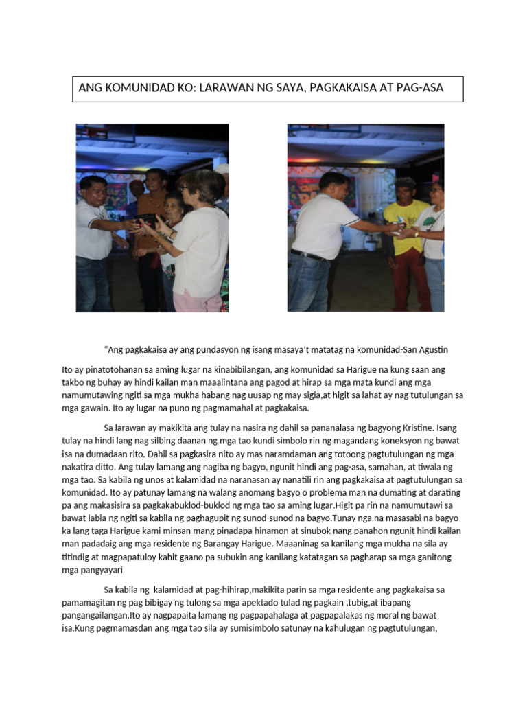 Ang pagkakaisa ay ang pundasyon ng isang masaya | PDF