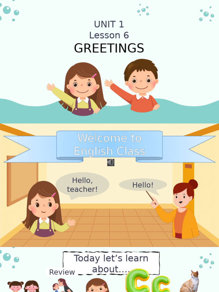 UNIT 1 GREETINGS LESSON 6 | PDF