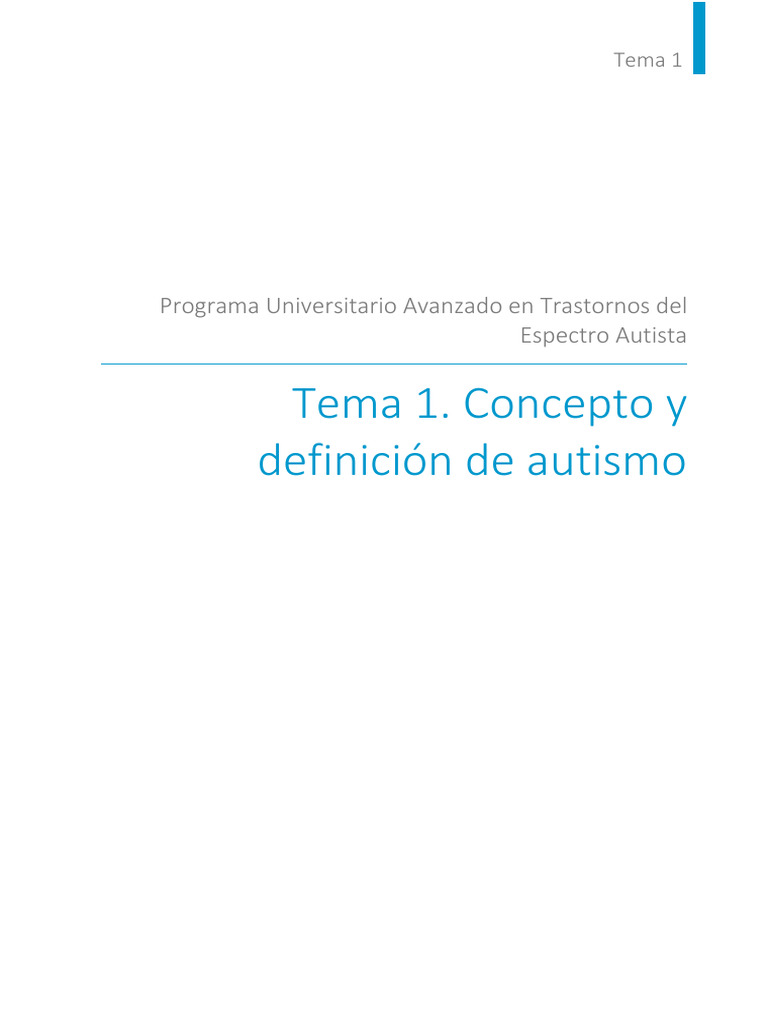 Tea 1 | PDF | Autismo | Síndrome de Asperger