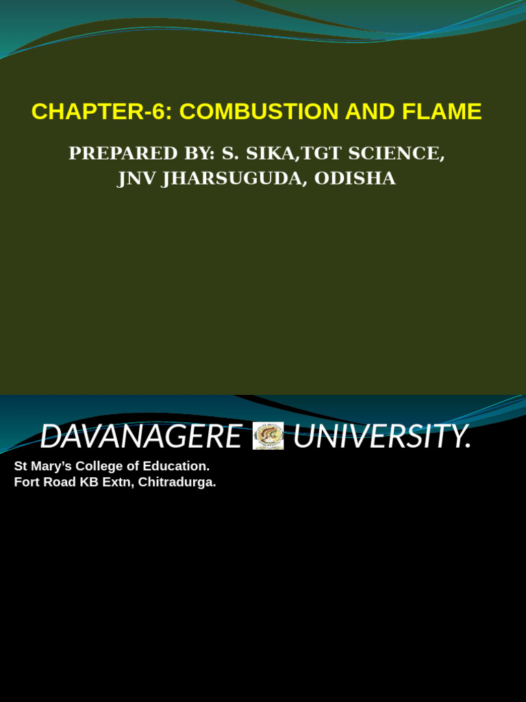 CH 6 Combustion and Flame 1 | PDF | Combustion | Fires