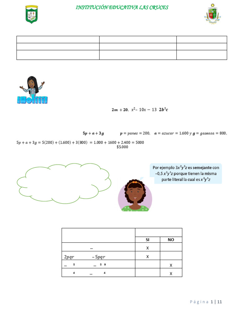 Guía de Matemáticas Ciclo IV-Profe José David | PDF | Factorización | Multiplicación