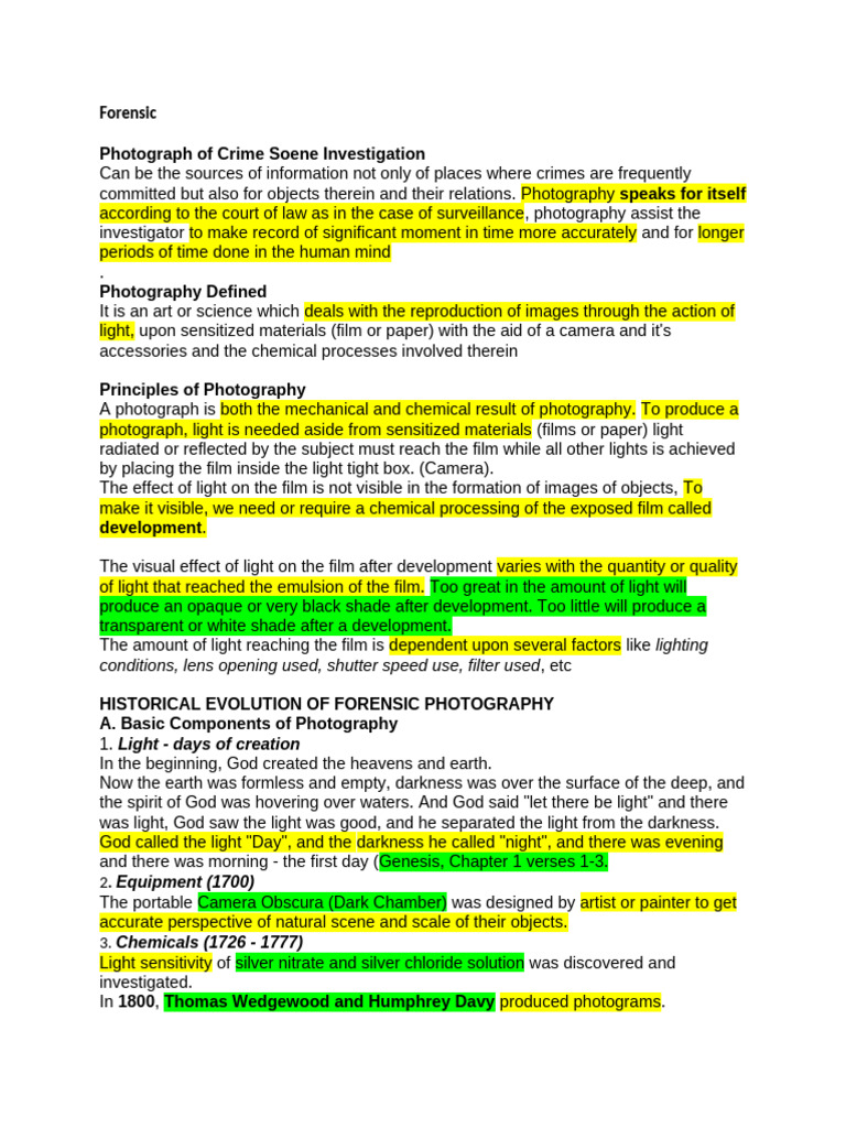 Forensic (Pop Sheet) | PDF | Camera Lens | Film Speed
