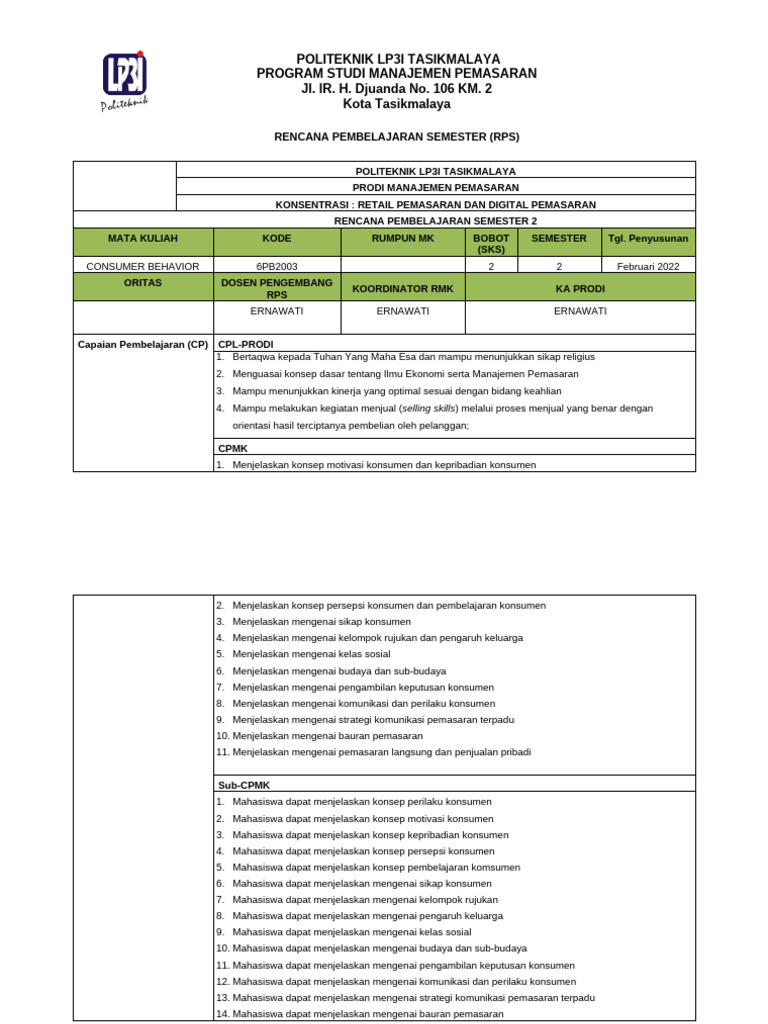 RPS Consumer Behavior | PDF
