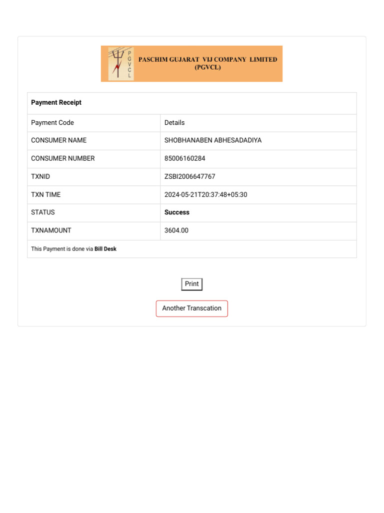 Powerapi.guvnl.in Paytm BillDeskGW Response1.Php | PDF