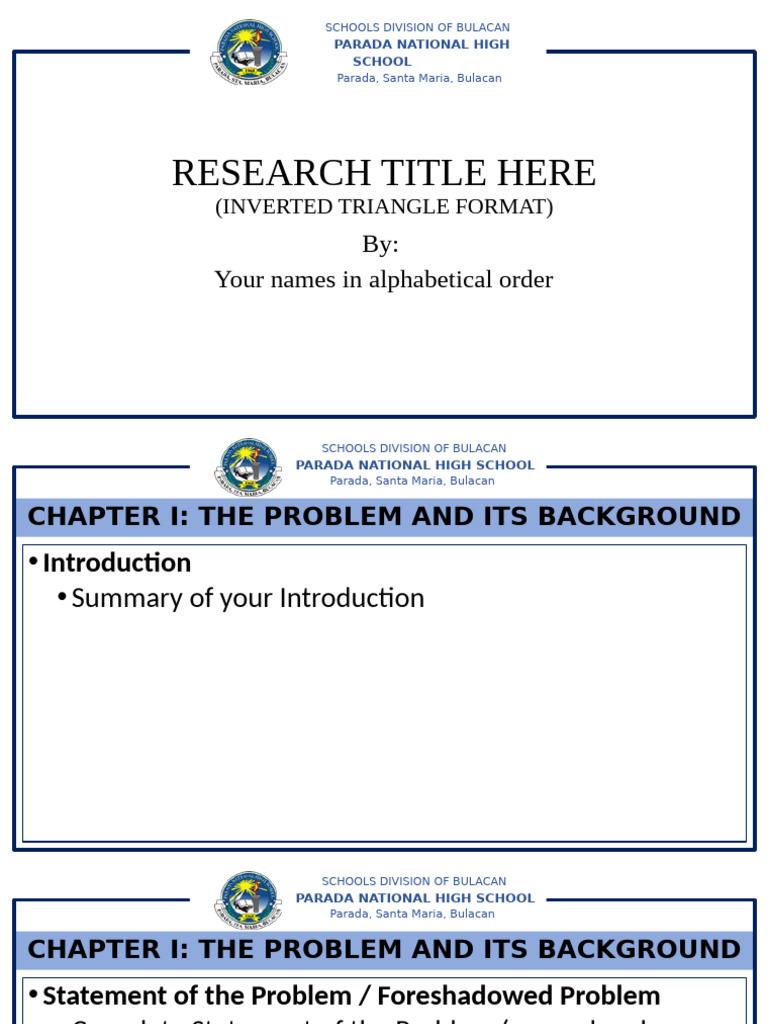 Title Oral Defense Presentation Template | PDF | Methodology ...