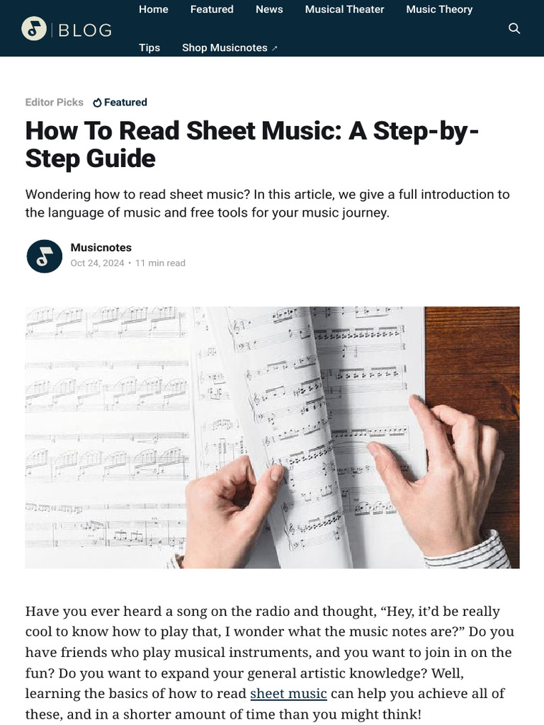 HowtoReadSheetMusicAStep by StepGuide Musicnotes - 1735761477550 | PDF ...