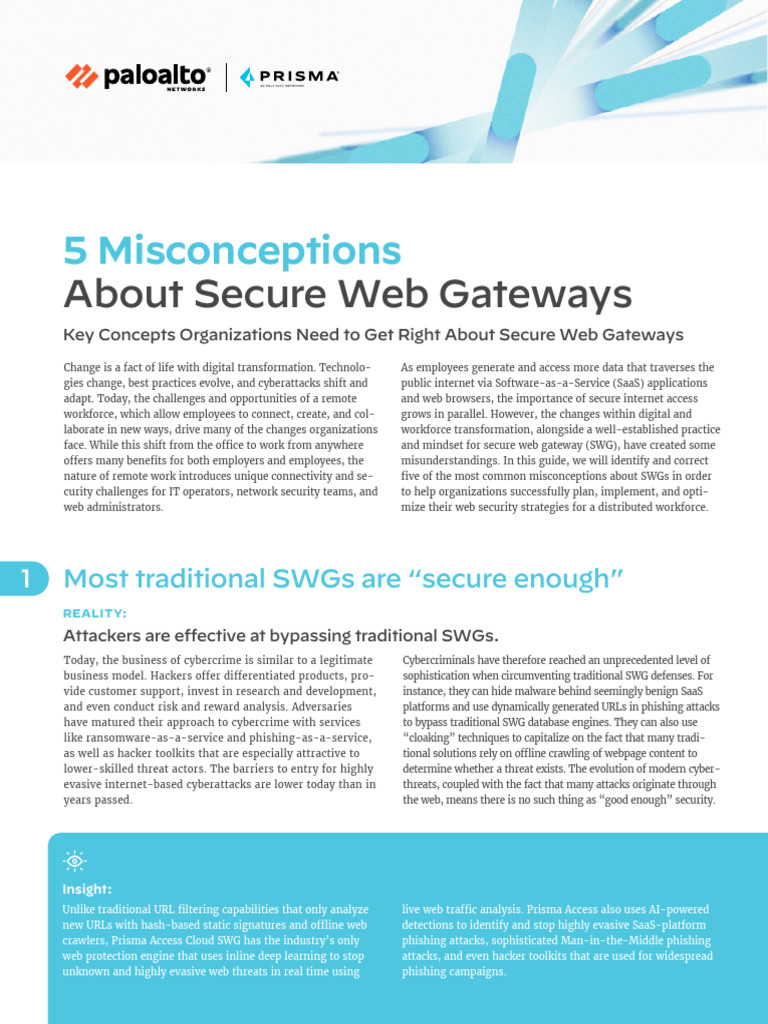 5 Misconceptions About Secure Web Gateways | PDF | Security | Computer Security