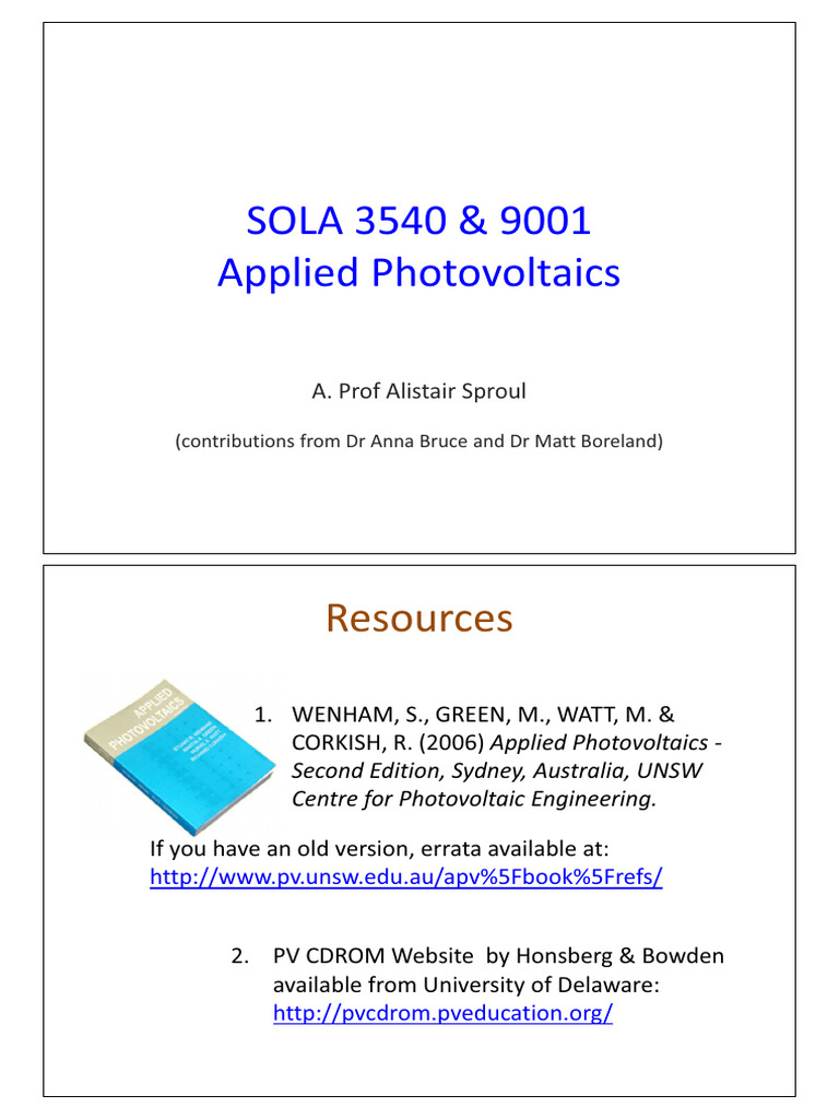 SOLA3540-9001 - Lecture 1 Sunlight | PDF | Scattering | Physical Sciences