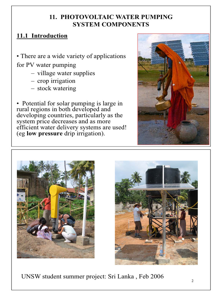 SOLA3540-9001 - Lecture 17-18 PV Water Pumping System Components | PDF ...