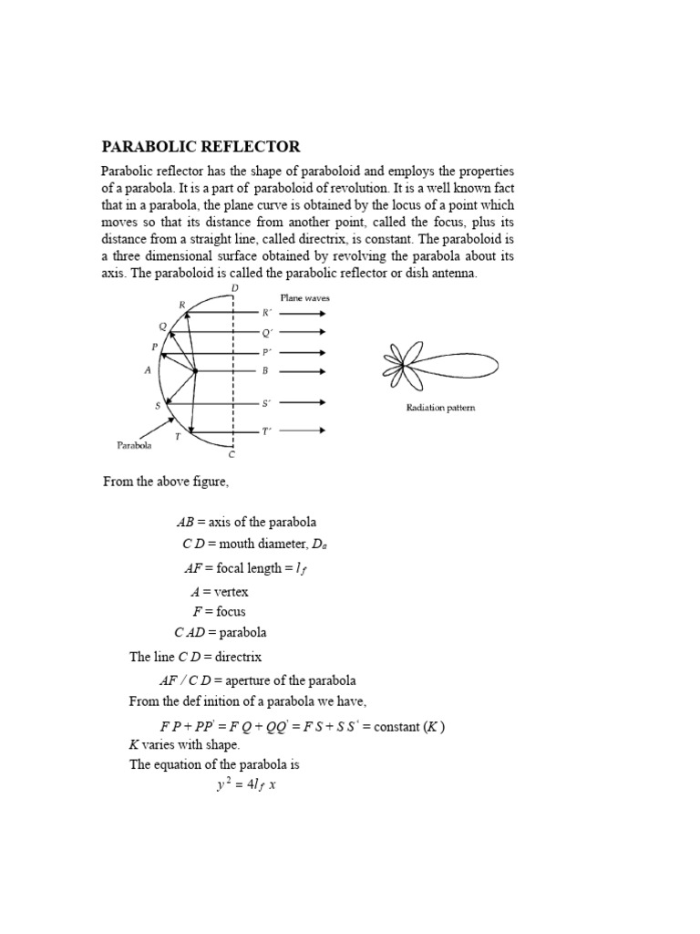 Understanding Parabolic Reflectors | PDF | Antenna (Radio) | Radio ...