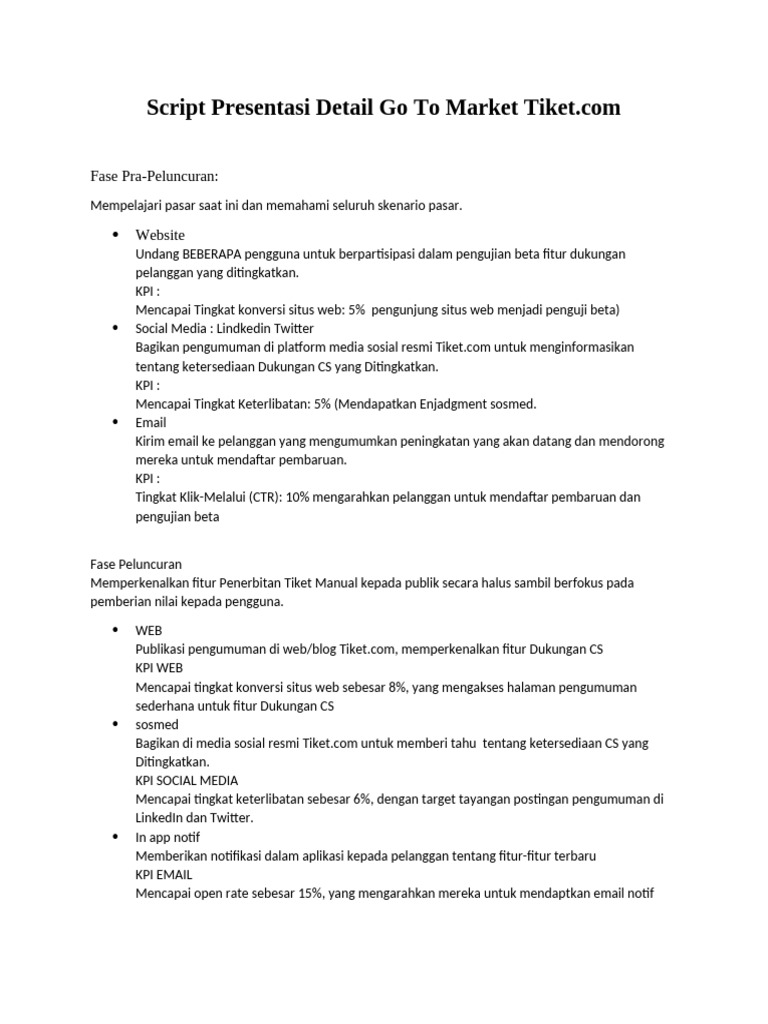 Script Presentasi Detail GTM | PDF