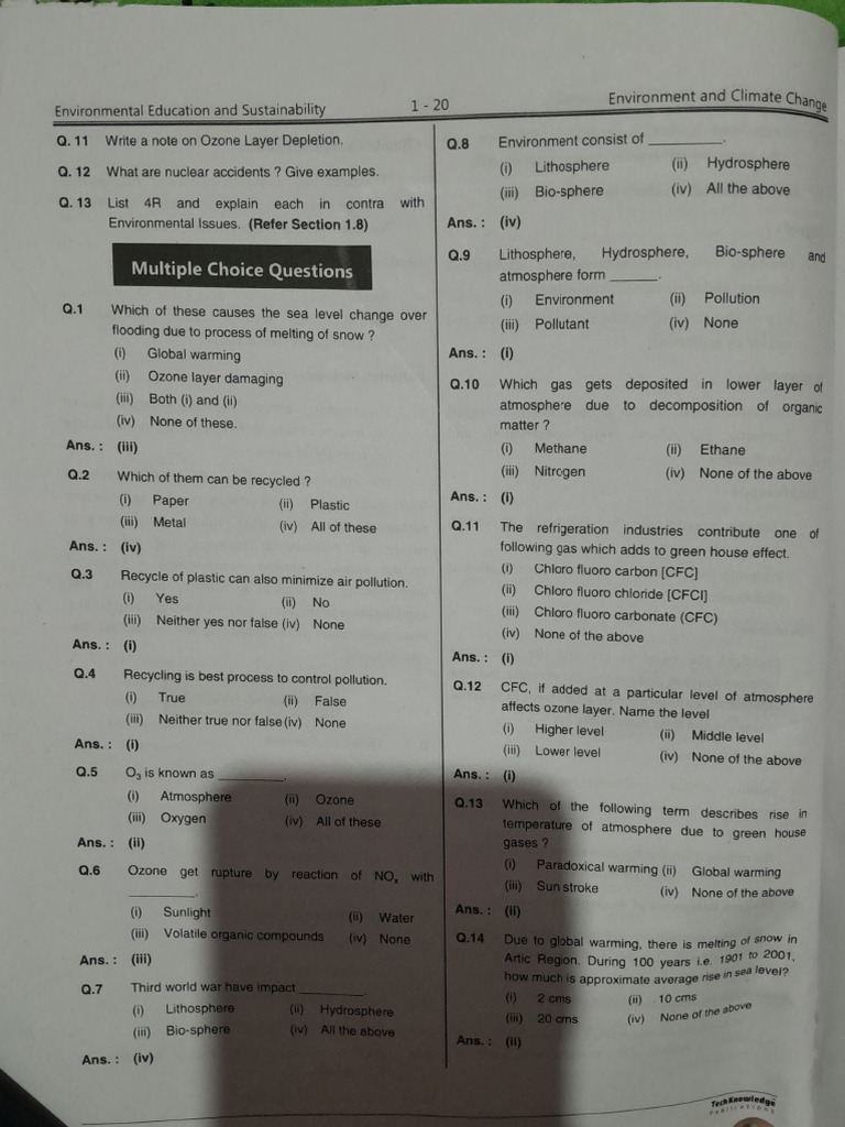 Ees MCQ 1 Chapter - 074336 | PDF | Earth Sciences | Nature