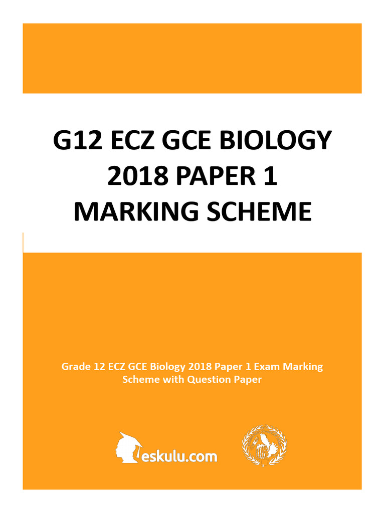 2018 Gce Biology Paper 1 | PDF