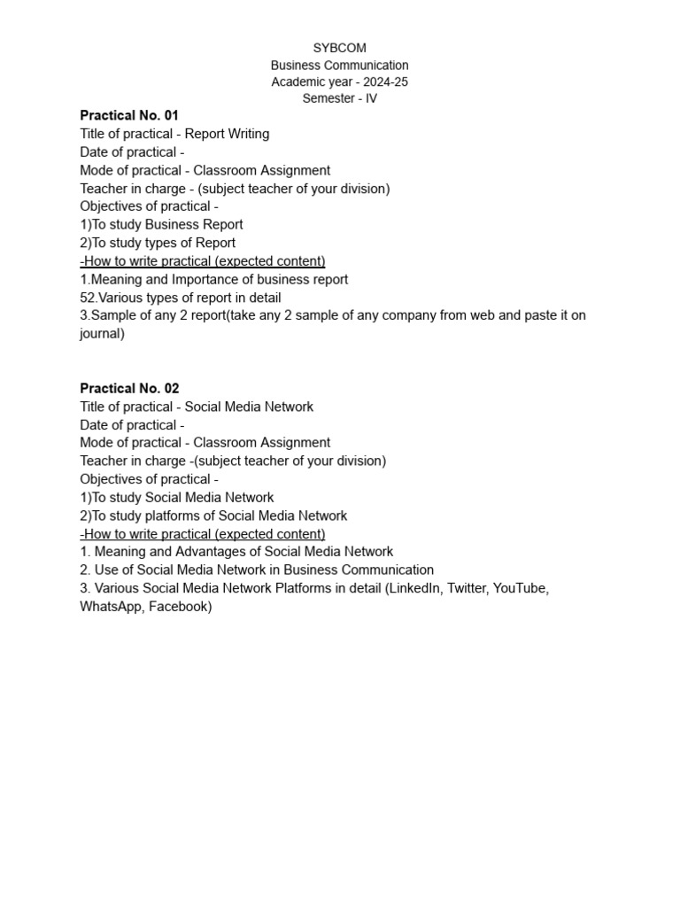 BC Practical Sem-IV | PDF