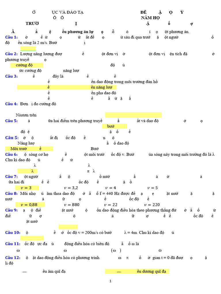 Ôn HK1 - 11 tích hợp | PDF