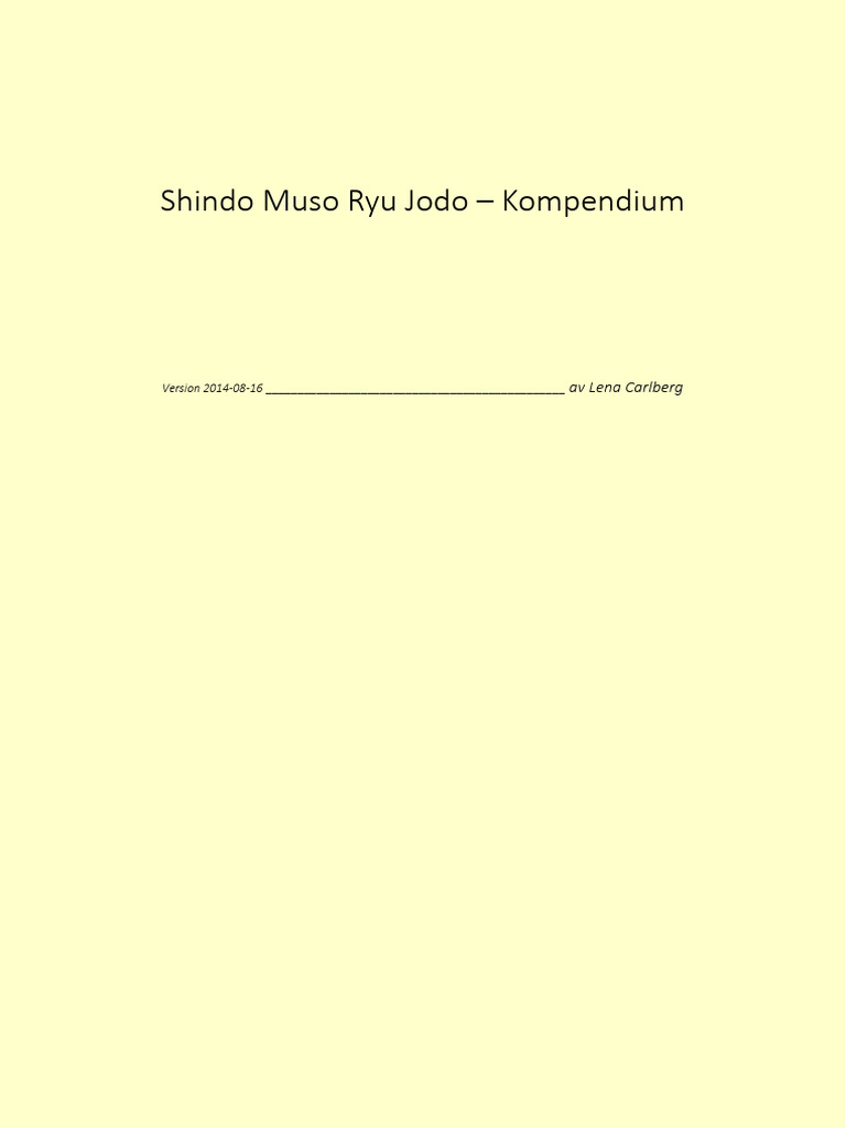 Jodo Kompendium | PDF